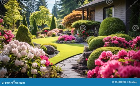 Top View Bushes And Trees Green Forest Or Park Planting Green Fences Bushes And Trees View