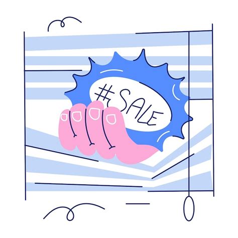 Mini Ilustración Publicitaria Dibujada A Mano Vector Premium