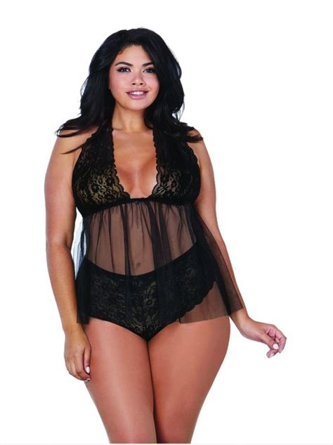 Babydoll dentelle et résille Dream Girl Joseetfine Oser être sexy