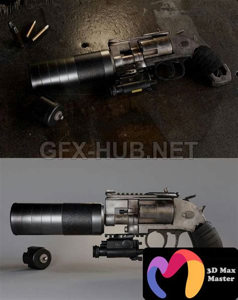 Pbr Game 3d Model Wrecked Revolver 3dmaxter
