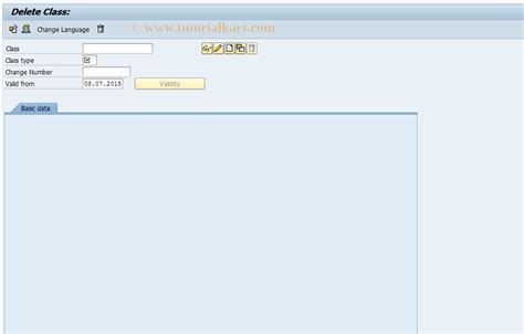 CL SAP Tcode Delete Class