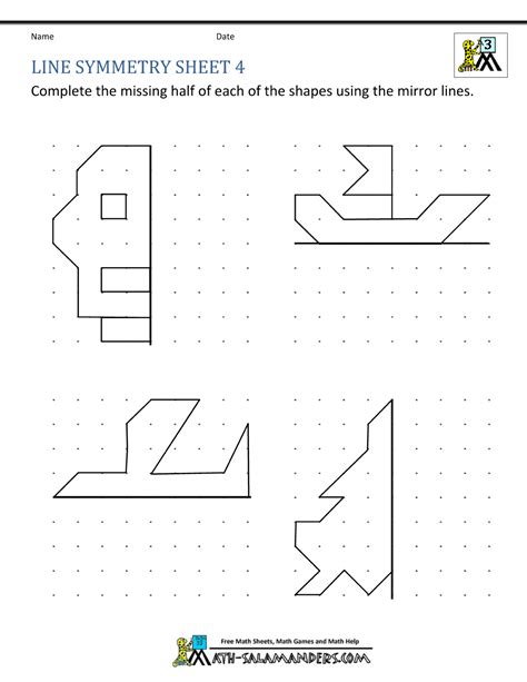 Free Symmetry Drawing Worksheets