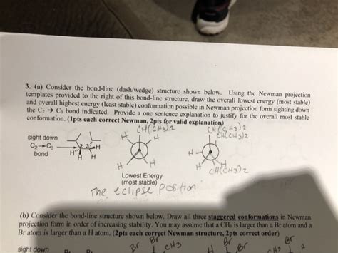 Solved 3 A Consider The Bond Line Dash Wedge Structure Chegg