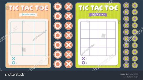 Printable Tic Tac Toe Paper Game Stock Vector Royalty Free 2543451733