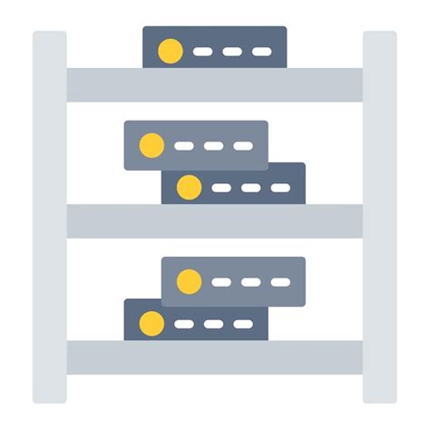 Premium Vector Server Rack Flat Illustration