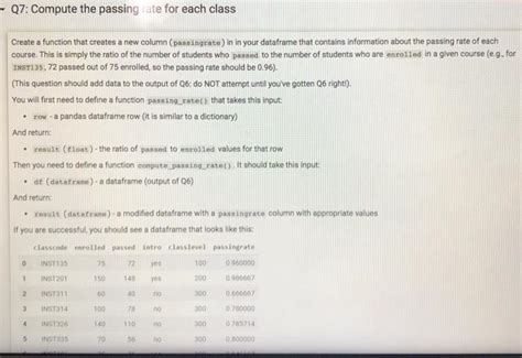 Solved Classcode Enrolled Passed Intro Inst Yes Chegg