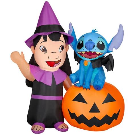 Disney 6 Ft Tall Halloween Inflatable Airblown Lilo And Stich On