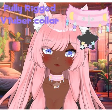 Star Collar Choker Vtuber Asset Live2d Fully Rigged Jewellery Necklace