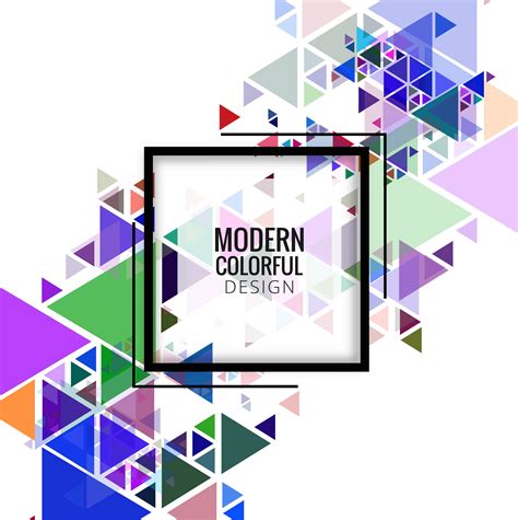 Modern Colorful Triangles Background Vector 237969 Vector Art At Vecteezy