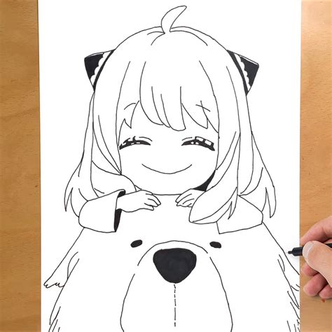 How To Draw Anya Forger And Bond Spy Family Family Drawing Easy Drawings Art Drawings