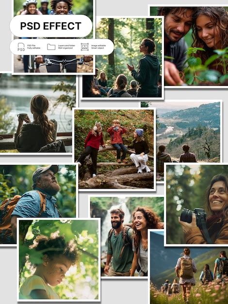 Collage Grid Set Text Effect Free Psd