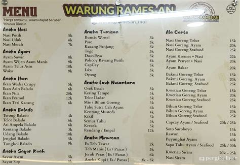 Selalu Diperbarui Menu Warung Rames An Kelapa Gading