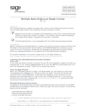 Fillable Online Multiple Sales Orders On Single Invoice Fax Email Print PdfFiller