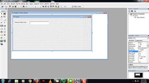 M Ridwanaqil CARA MEMBUAT INPUT BOX DAN MASSAGE BOX DI MICROSOFT VIRTUAL BASIC