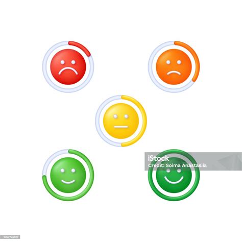 3d 피드백 감정 스케일 그림입니다 좋은 평가와 나쁜 평가의 리뷰 감정의 형태로 피드백 감정에 대한 스톡 벡터 아트 및 기타 이미지 Istock