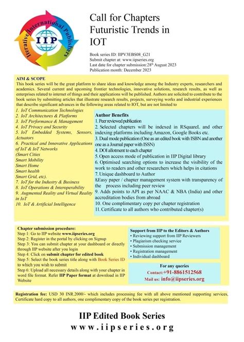 Dr Dinesh Kumar T On Linkedin Call For Papers In Futuristic Trends In Iot