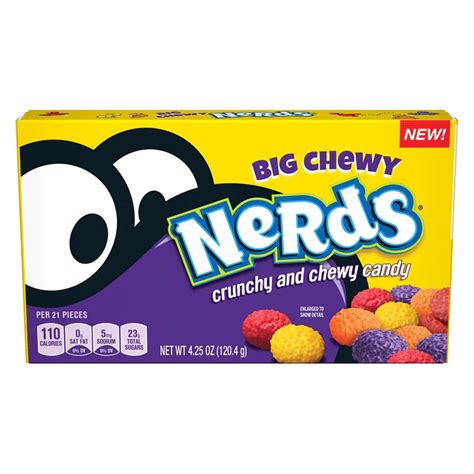 Big Chewy Nerds Theatre Box 4 25oz 120 Gram 3d Candy Co