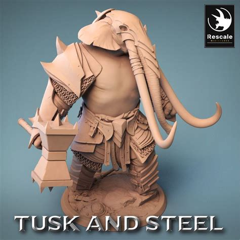 3d Printable Loxodon Hammer Stance By Rescale Miniatures