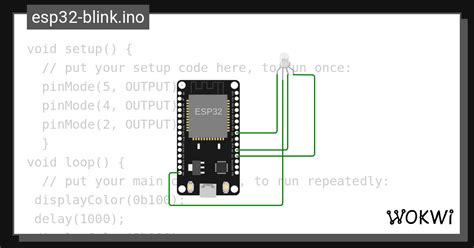 Esp32 Blink Ino Wokwi ESP32 STM32 Arduino Simulator