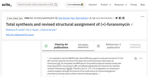 Total Synthesis And Revised Structural Assignment Of Furanomycin