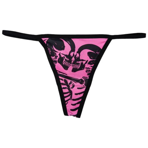 Eternal Love Skeletons Thong Underwear Medusa Gothic