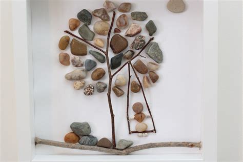 pebble art create a super easy diy pebble art tree easy art craft ideas