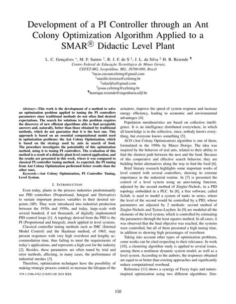 Development Of A Pi Controller Through An Ant Colony Optimization