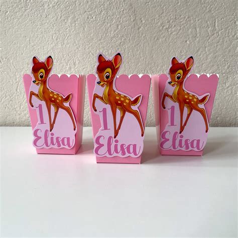 Bambi Deer Birthday Party Popcorn Box Bambi Party Supplies Etsy