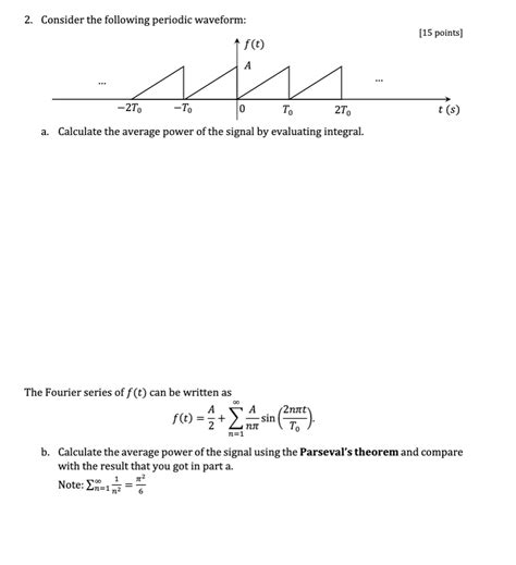 Solved 2 Consider The Following Periodic Waveform [15
