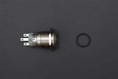 Led Green 16mm Illuminated Flat Metal Push Button Switch 16mm