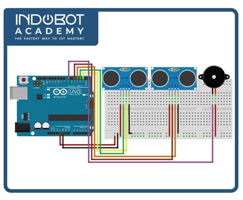 tutorial arduino uno membuat sensor parkir mobil ultrasonik