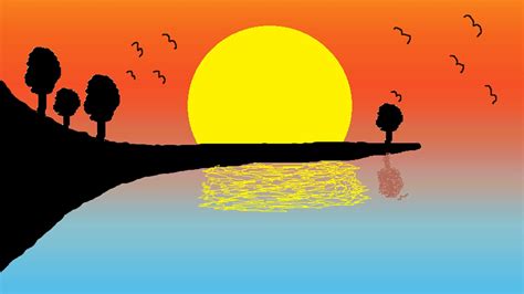 How To Draw A Scenery In Ms Paint L Ms Paint Tutorial L Otosection
