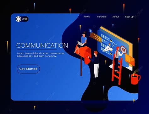 데이터 및 정보 교환 전자 가제트 장치 컴퓨터 통신 인터페이스 시스템 아이소메트릭 웹 방문 페이지 벡터 일러스트 레이 션 배너