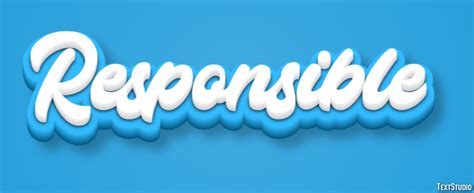 Responsible Word Responsibility Word Cloud Stock Illustrations