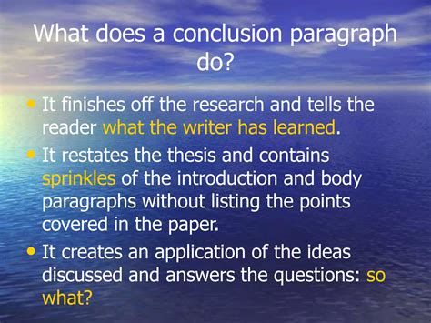 Conclusion Paragraphs Pptx