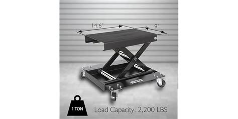 Pyle Motorcycle Scissor Jack Lift W Dolly