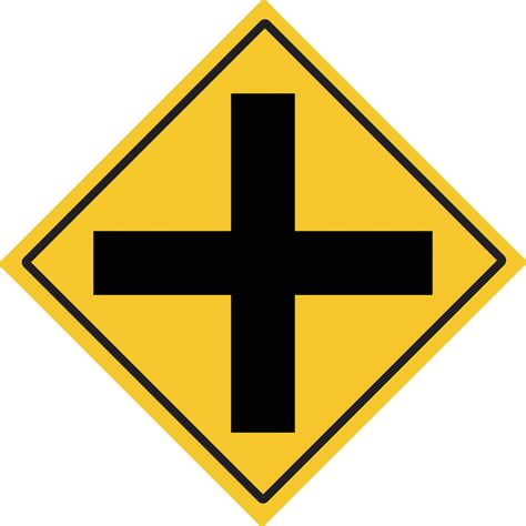 Intersection Ahead Intersection Sign Traffic Warning Signs