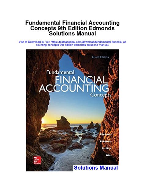 Fundamental Financial Accounting Concepts 9th Edition Edmonds Solutions