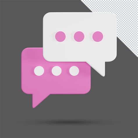 Premium PSD D Speech Chat Bubble D Icon Isolated On Transparent Background D Render