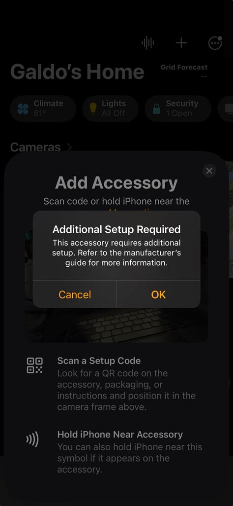 Additional Setup Required R Homekit