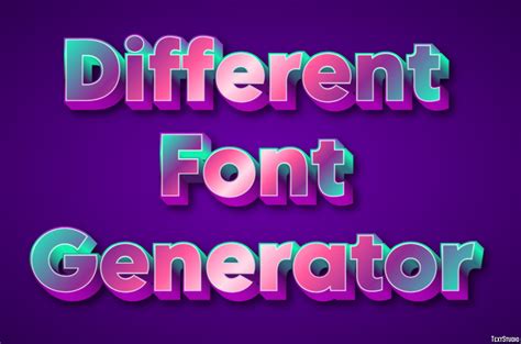 Different Font Generator Efeito De Texto E Desenho De Logotipo Fonte