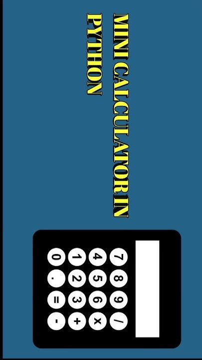 Calculator Program In Pythonprogramming Education Biggners Youtube