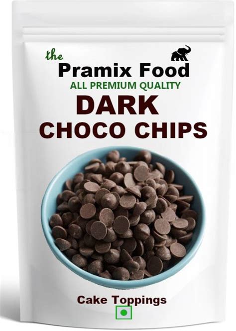 Pramix Dark Chocolate Chips Choco Chipps 400 Gm Choco Chips Solid