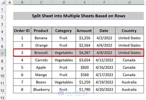 Excel Vba Split Sheet Into Multiple Sheets Based On Rows Exceldemy