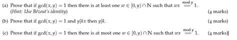 Solved mod у a Prove that if gcd x y then there Chegg com