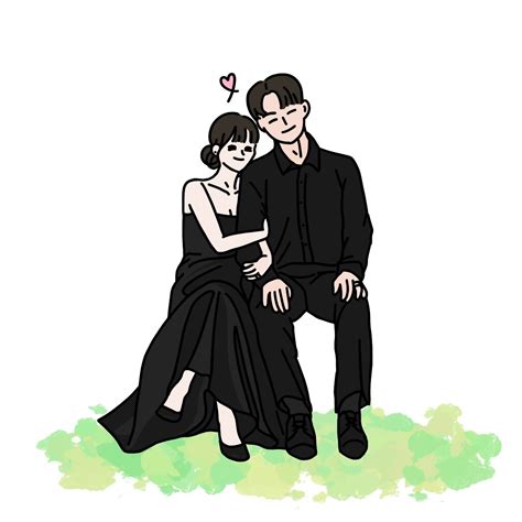 웨딩사진 라인드로잉19 일러스트 포트폴리오 크몽