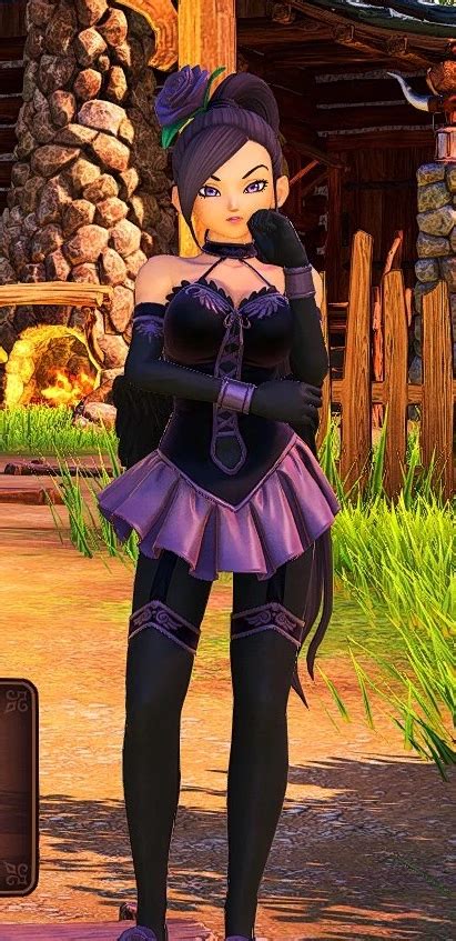 Jade Black Purple Goth Divine Bustier At Dragon Quest Xi Nexus Mods