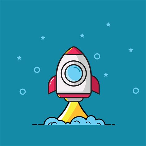 Cartoon Red Rocket Illustration 40281627 Vector Art At Vecteezy
