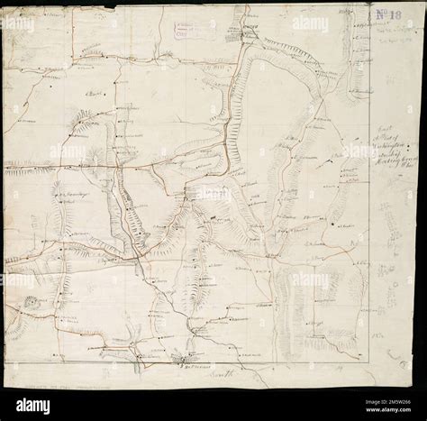 A Plat Of Washington Township Hocking County Ohio Manuscript Map