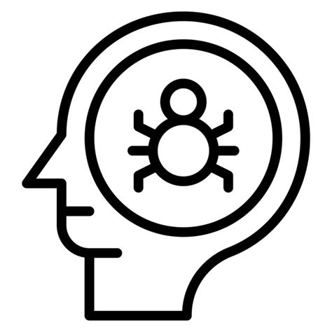 Ilustración del icono vectorial de la fobia del conjunto de iconos de salud mental Vector Premium